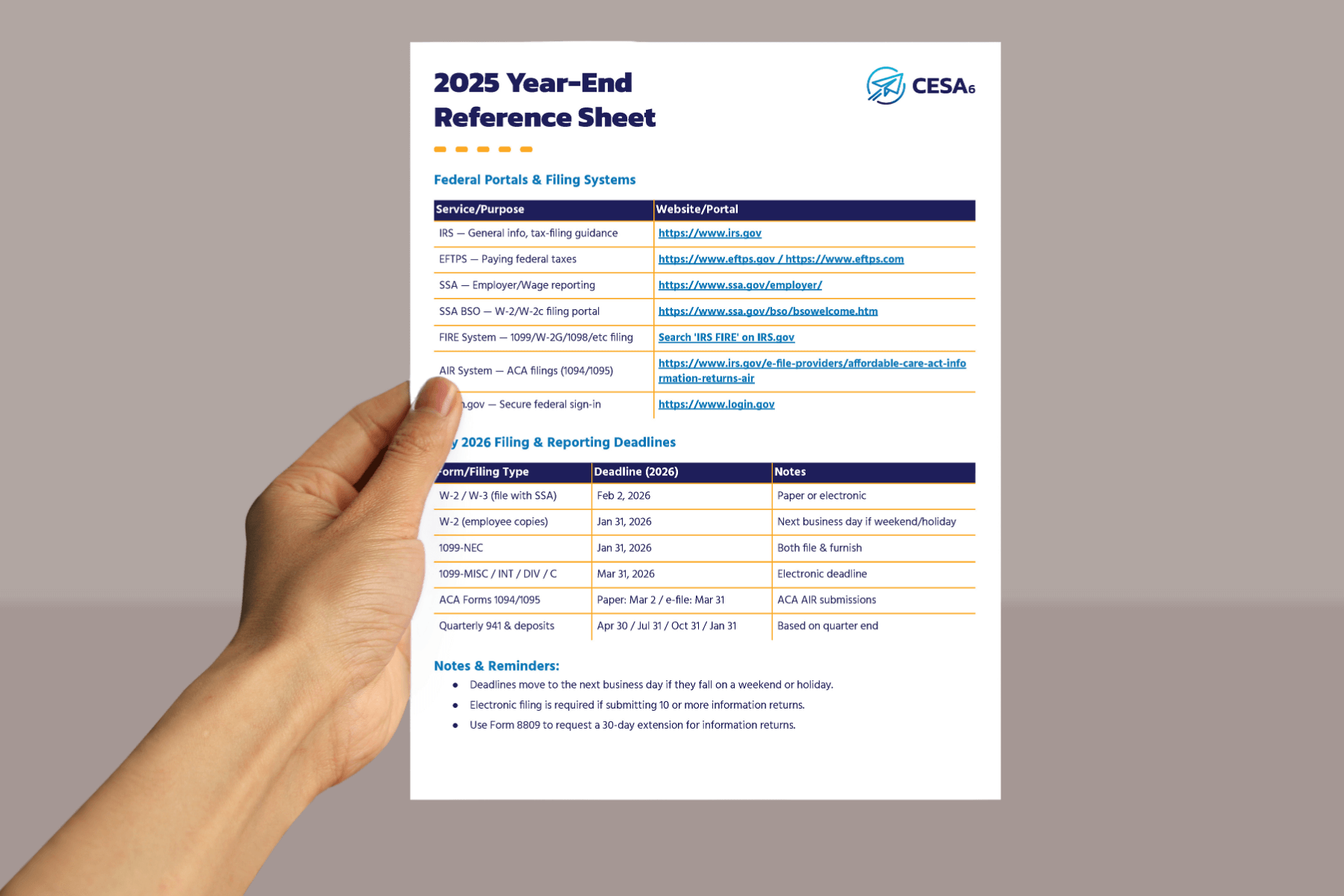 2025 Payroll Year End and 2026 Payroll Start: Quick Reference Sheets f ...